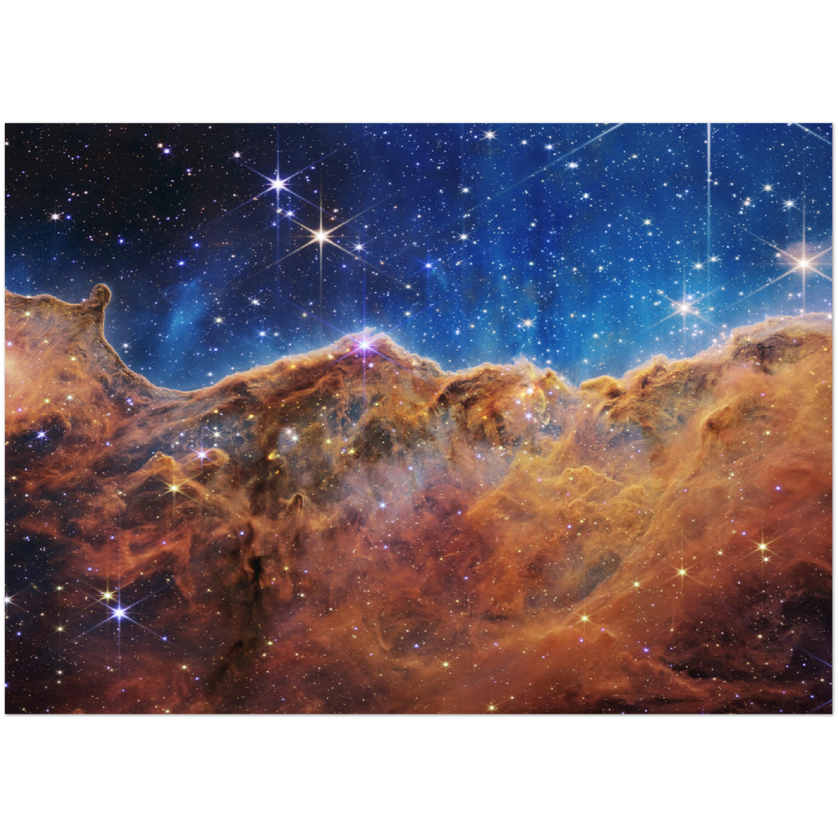Carina Nebula JWST Horizontal NASA Poster – Things Of The Stars
