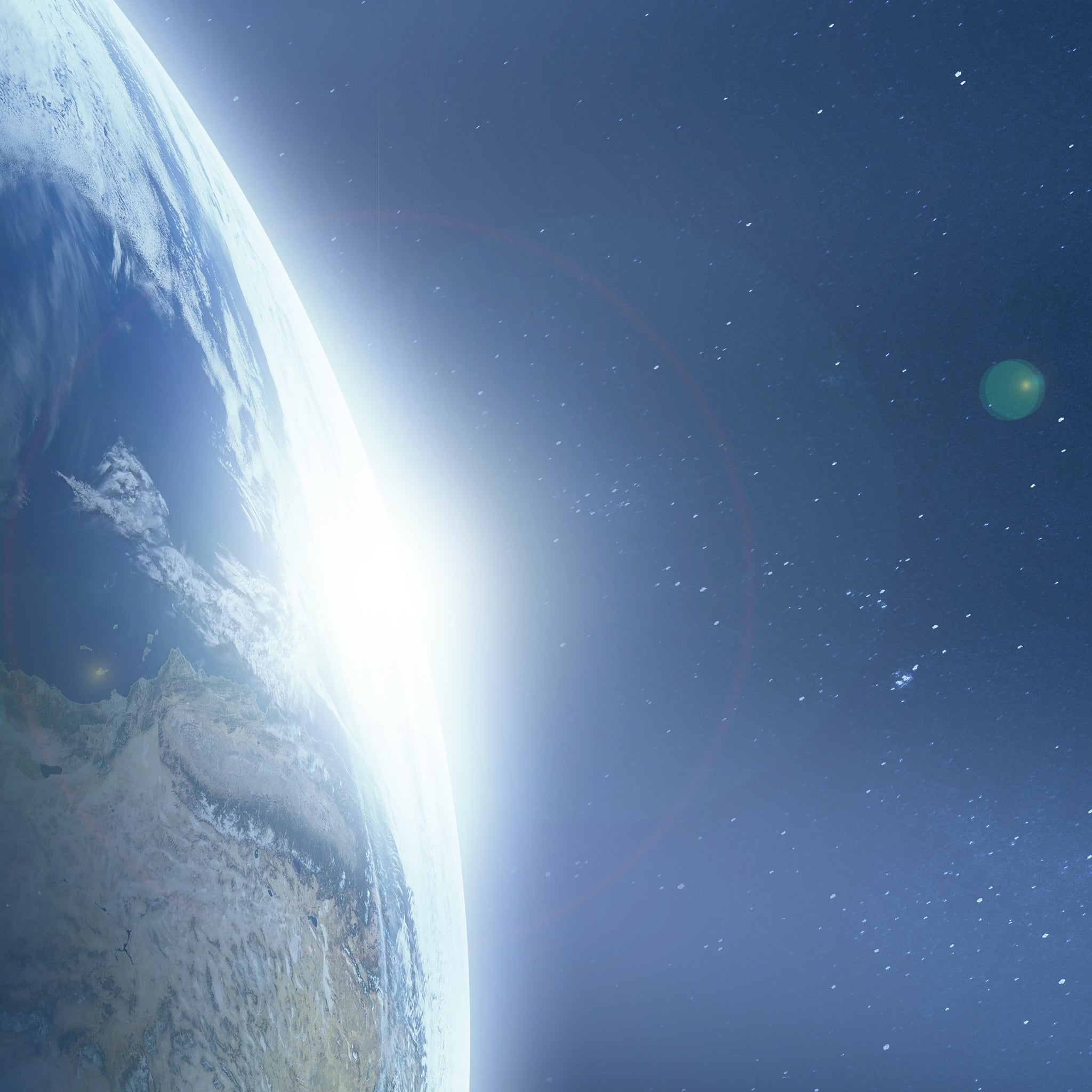 Earth and its Satellite Window View WallArt Poster – Things Of The Stars