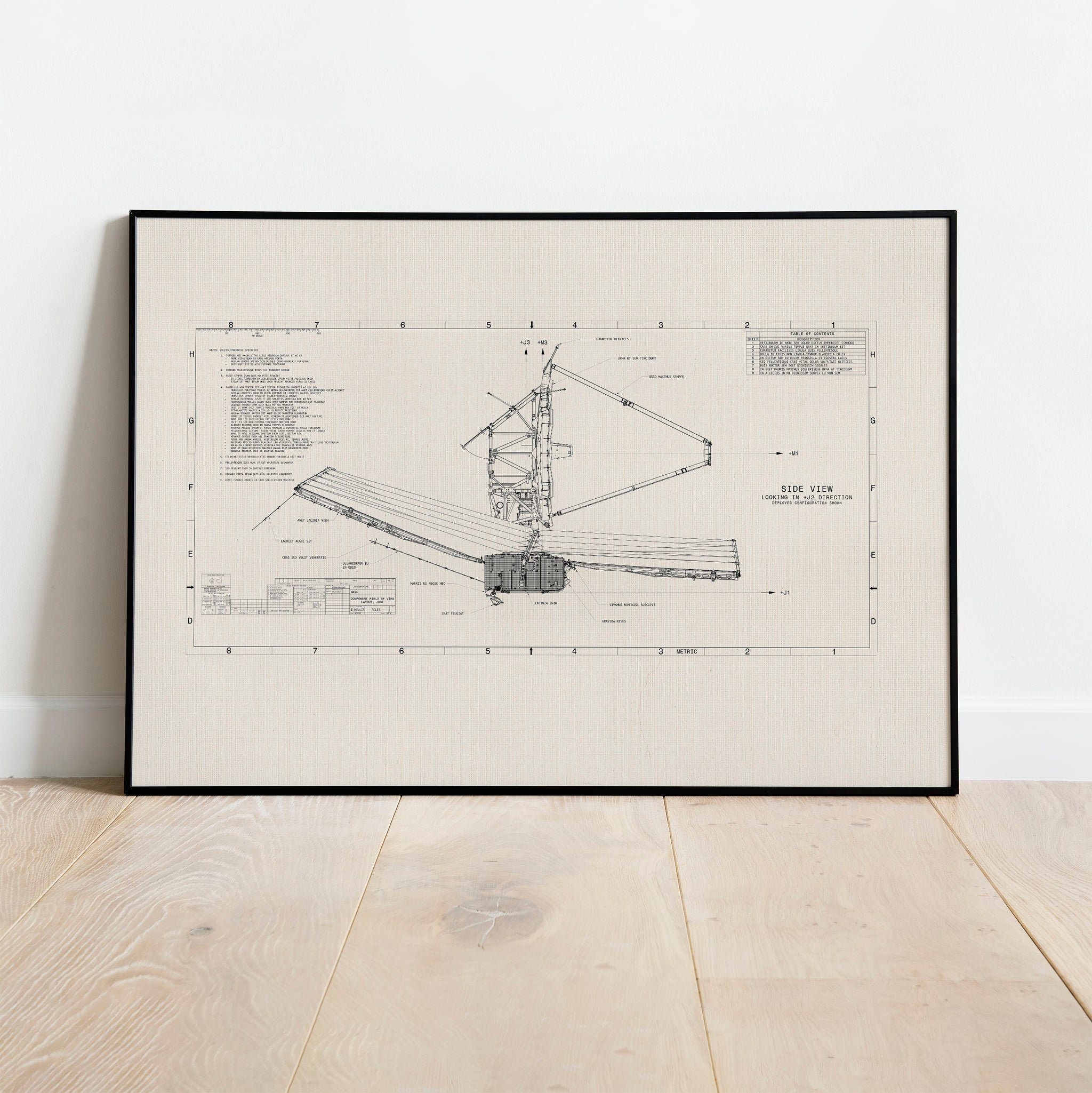 Blueprints of the James Webb Space Telescope Poster (Beige) – Things Of ...